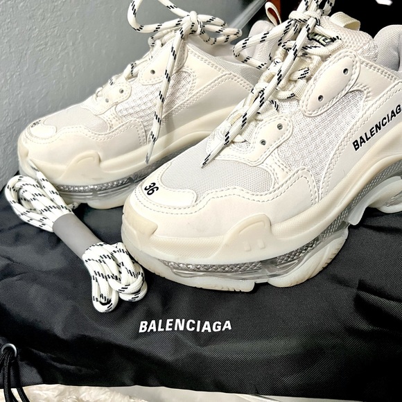 Balenciaga | Shoes | Balenciaga Triple S Shoes Worn Once Dust Bag Extra Laces Included | Poshmark
